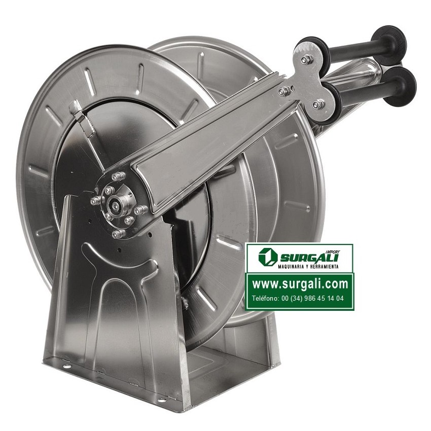 Enrollador Automático de Manguera Alta Presión INOX 20 Metros